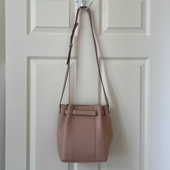 DeMellier | Bags | Demellier Leather Bucket Bag In Blush | Poshmark